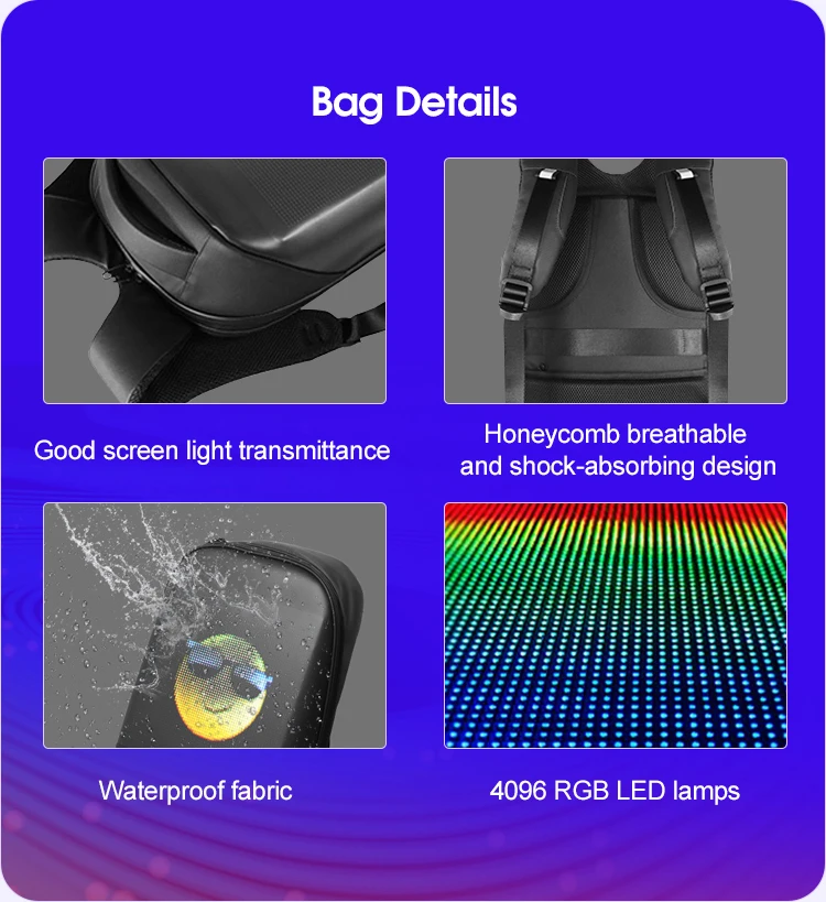 LOY LED Backpack - Safety & Style for Motorcycle Riders
