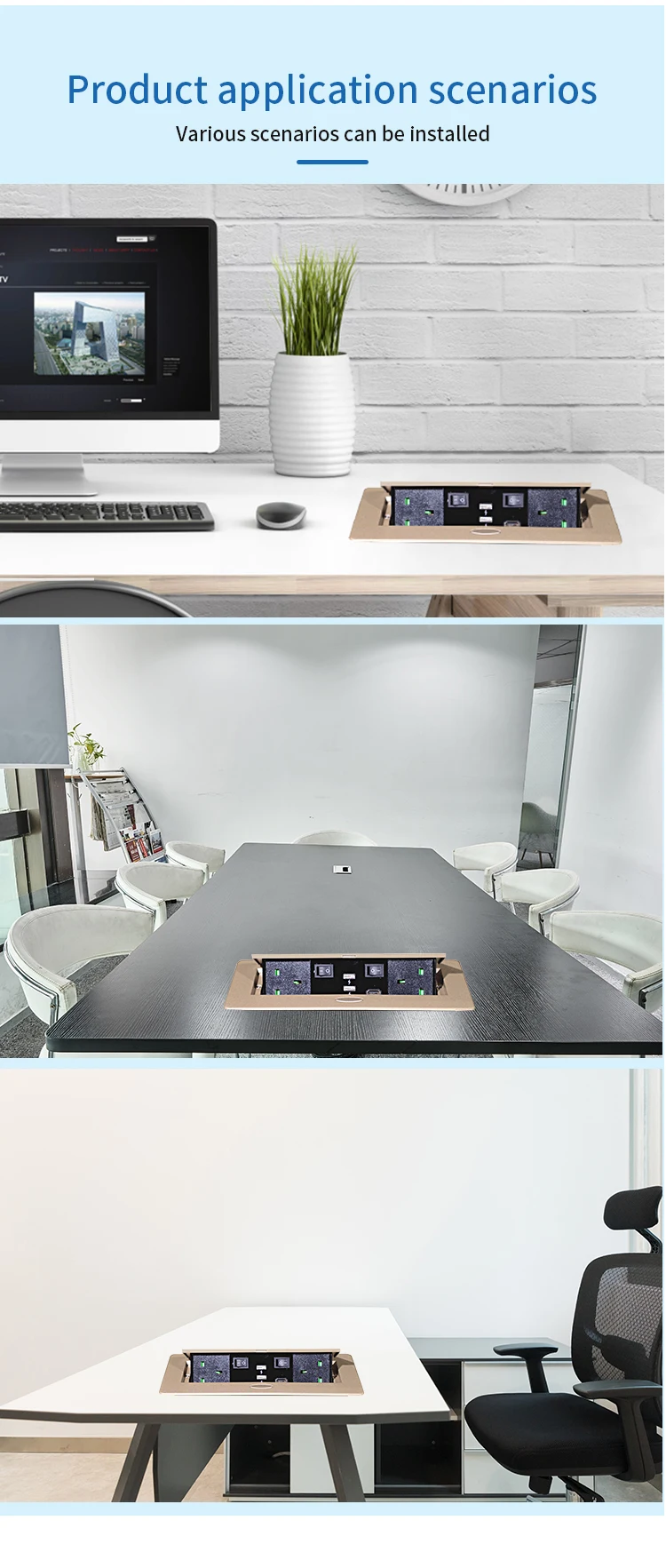 Pop-up Power Sockets - Convenient USB and Network Interface