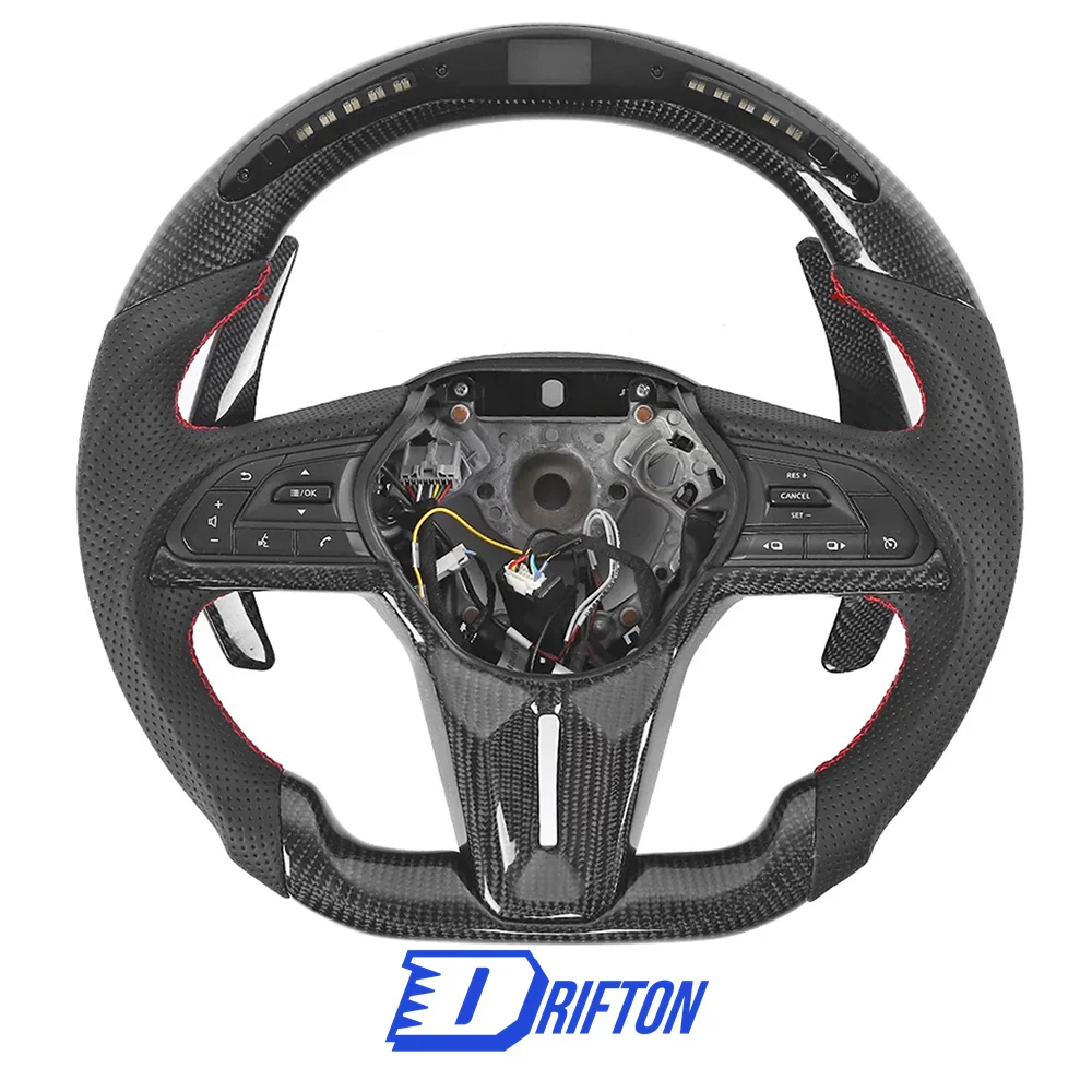 Customize GTR R35 Steering Wheel with Carbon Fiber & LED