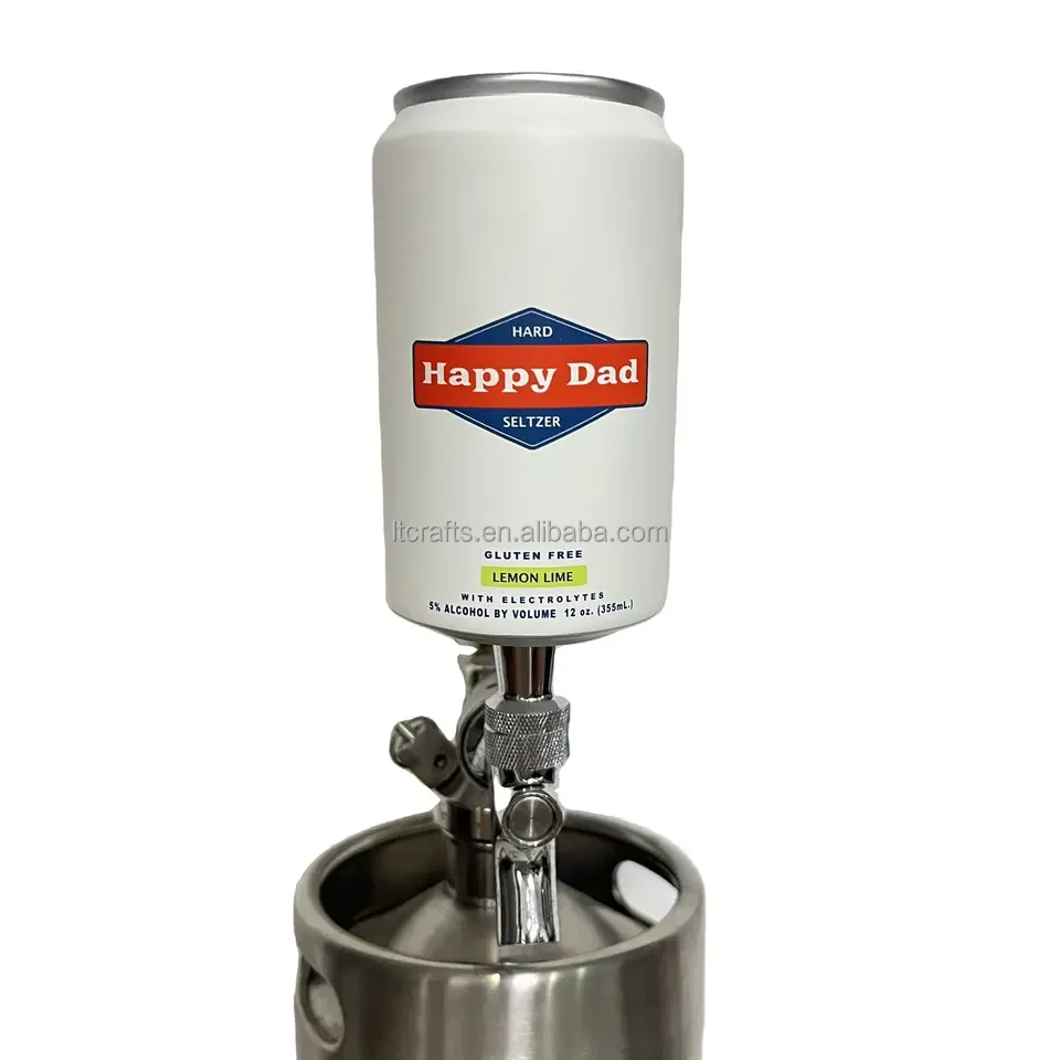 Custom Label Blank Beer Bottle Tap Handle - Silver Can Shape