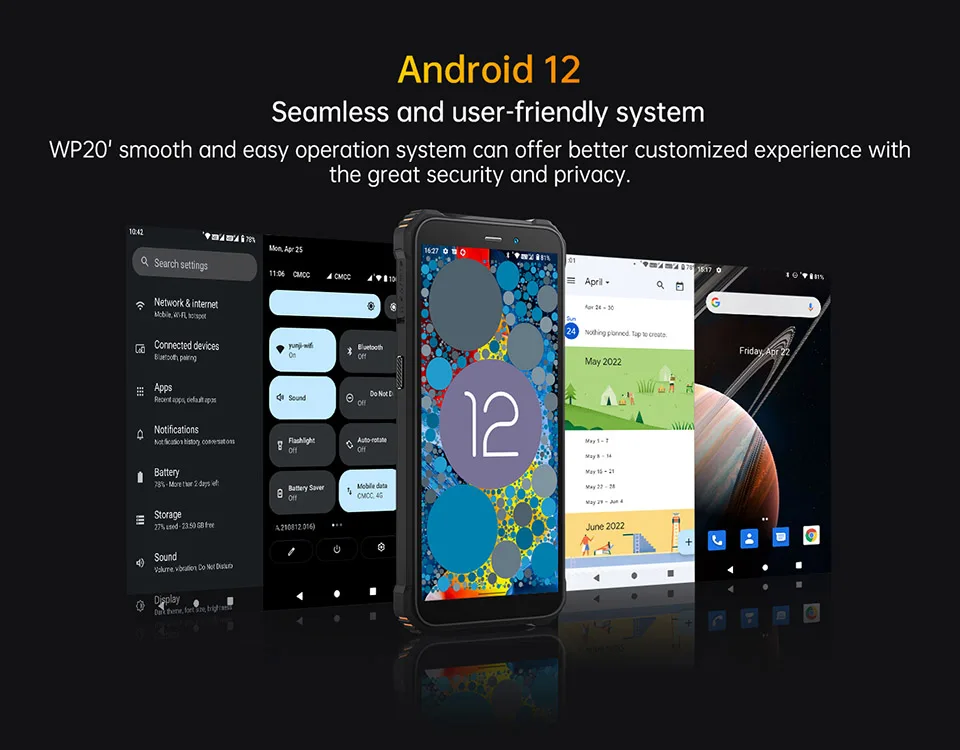 6 Inch Ips Screen 6300ma Big Battery 4gb Ram 32gb Rom Android 12 Ip68 ...