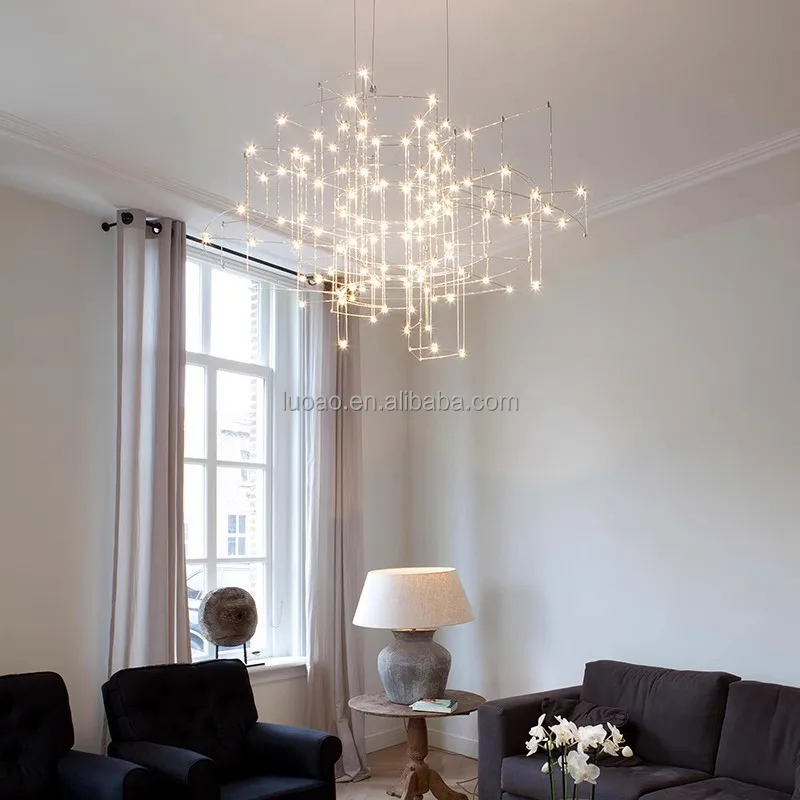 Chandeliers Pendant Lights Custom Creative Art Villa Staircase Led ...