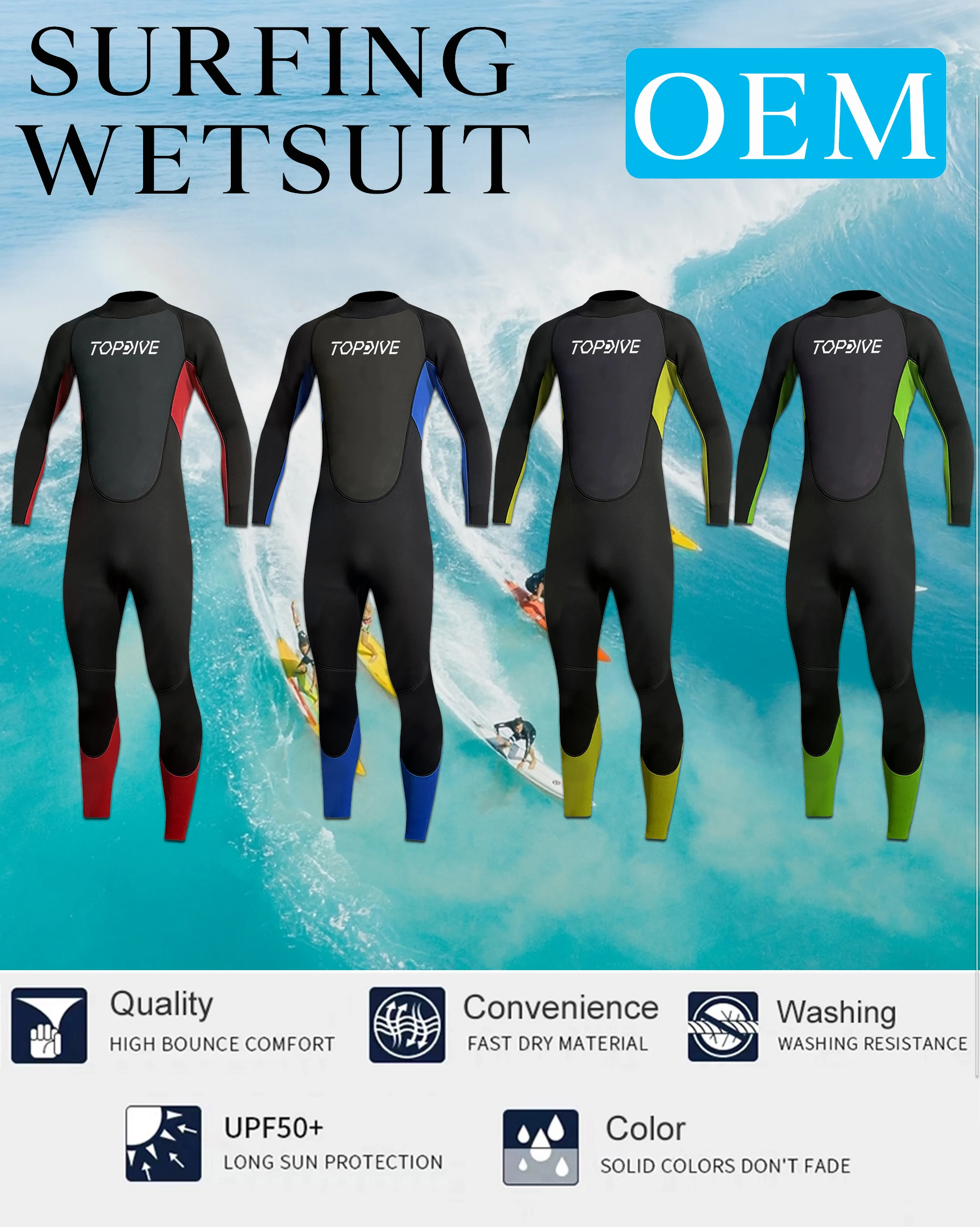 Oem Professional Wet Suit Freediving Surfing Diving Suit Custom Logo ...