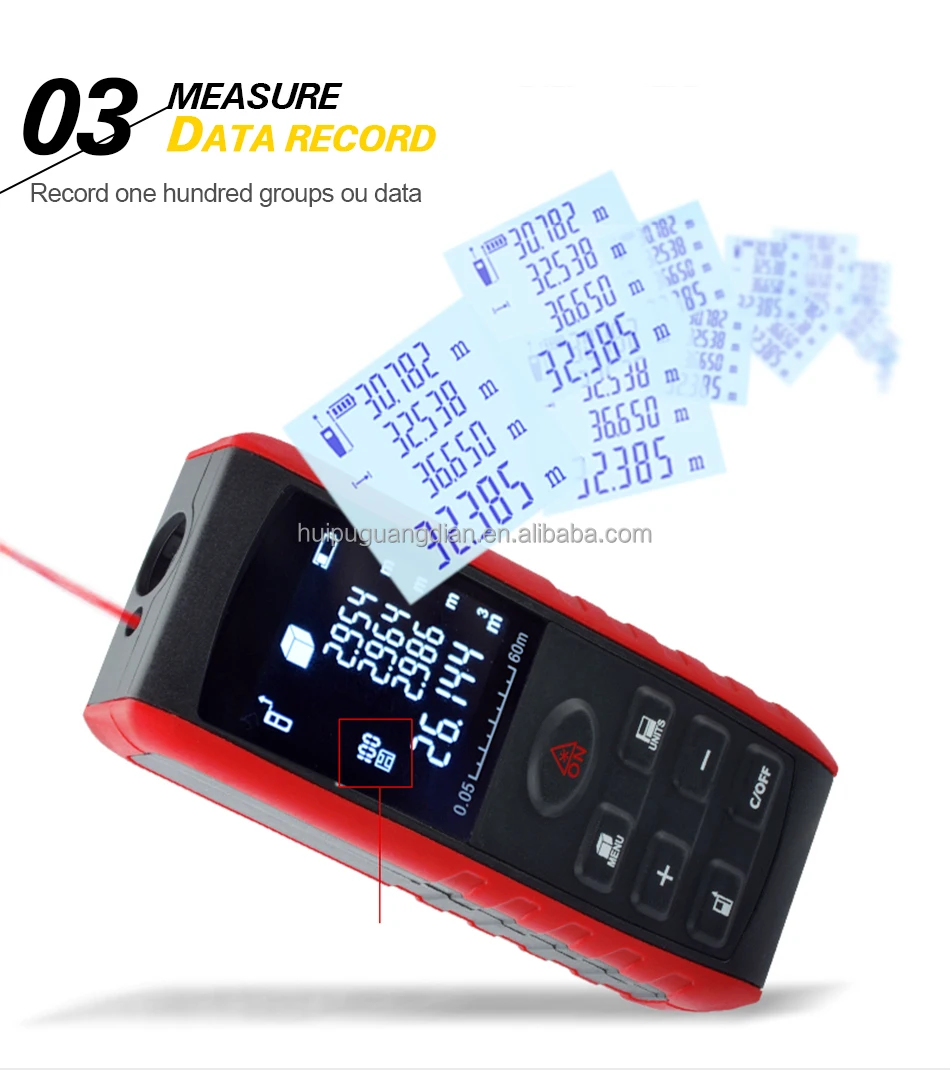 60m Portable Digital Distance Meter Laser Measurer Laser Distance Meter ...