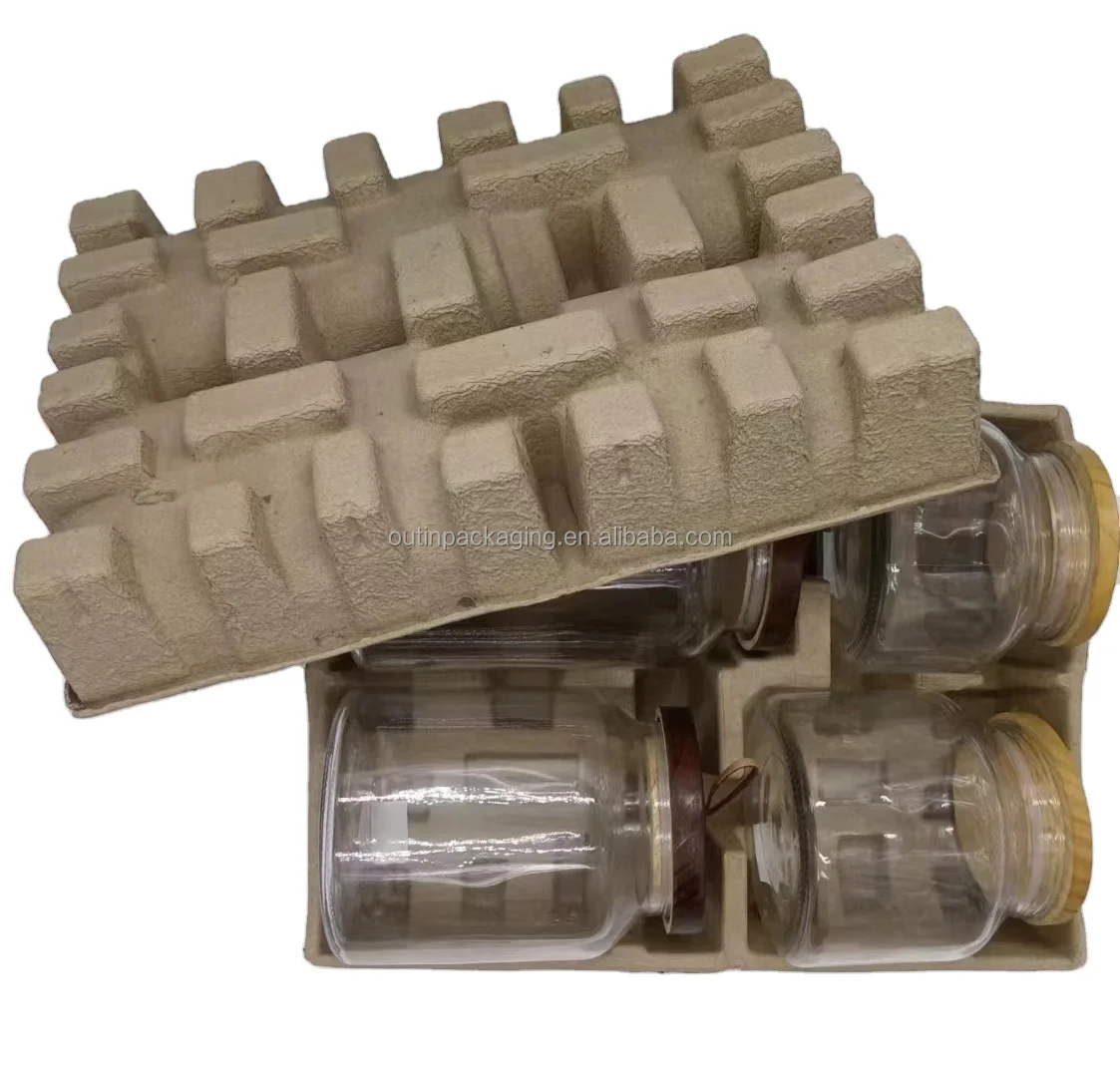 Biodegradable Recyclable Paper Packaging Box Pulp Insert Custom Molded ...