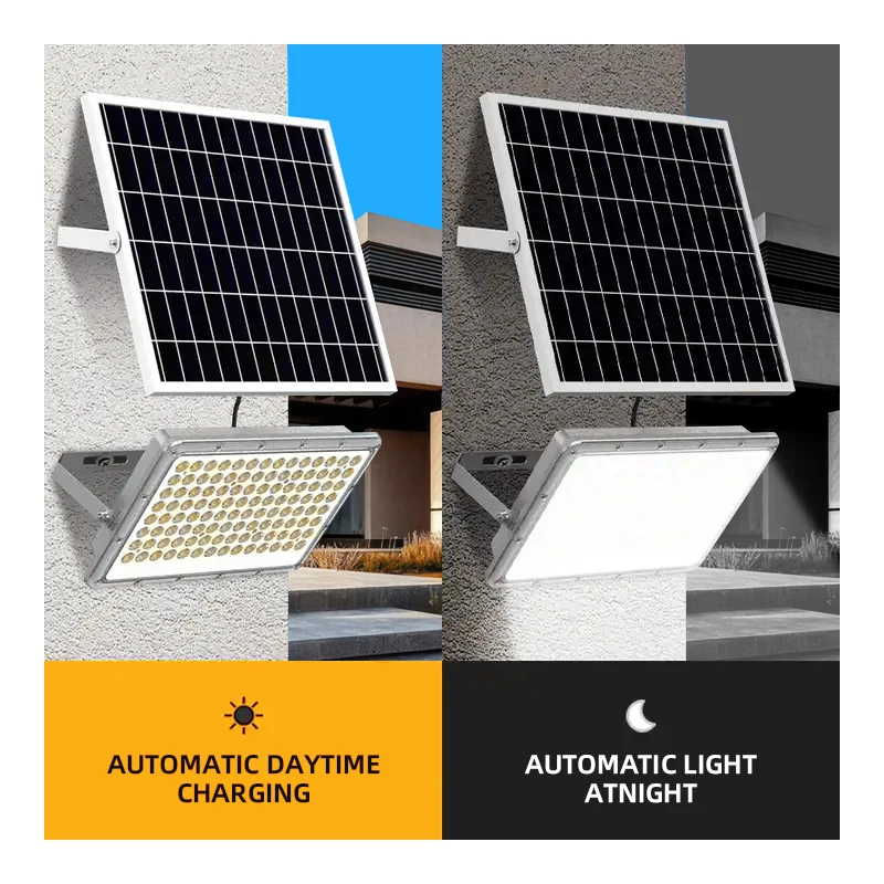 1000w Solar Power Outdoor Lamp Radar Sensor Remote Ip65 Waterproof 100w ...