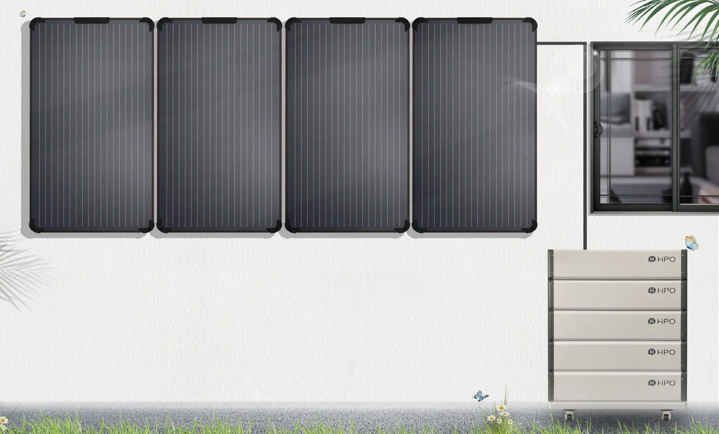 Hipo Adjustable Angle Magnetic Stack Solar Panel Kit Outdoor Power ...