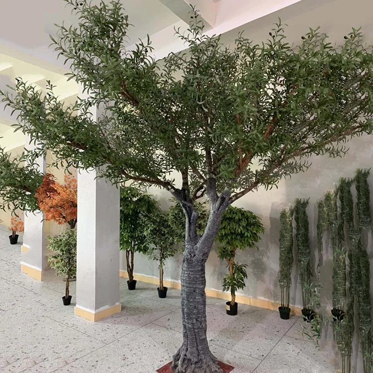 Large Simulation Olive Outdoor Shade Plastic Olive Tree