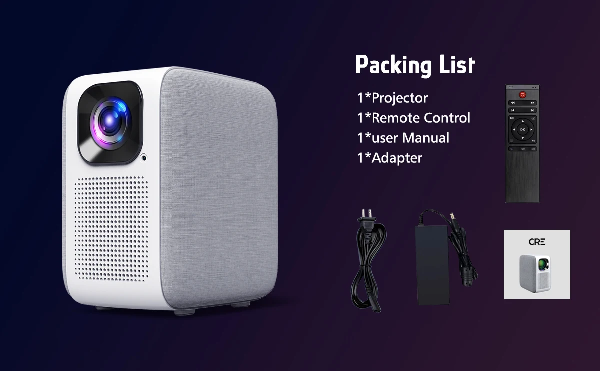 CRE CR32 Multimedia Home Theater Projector Portable Led Mobile Phone ...