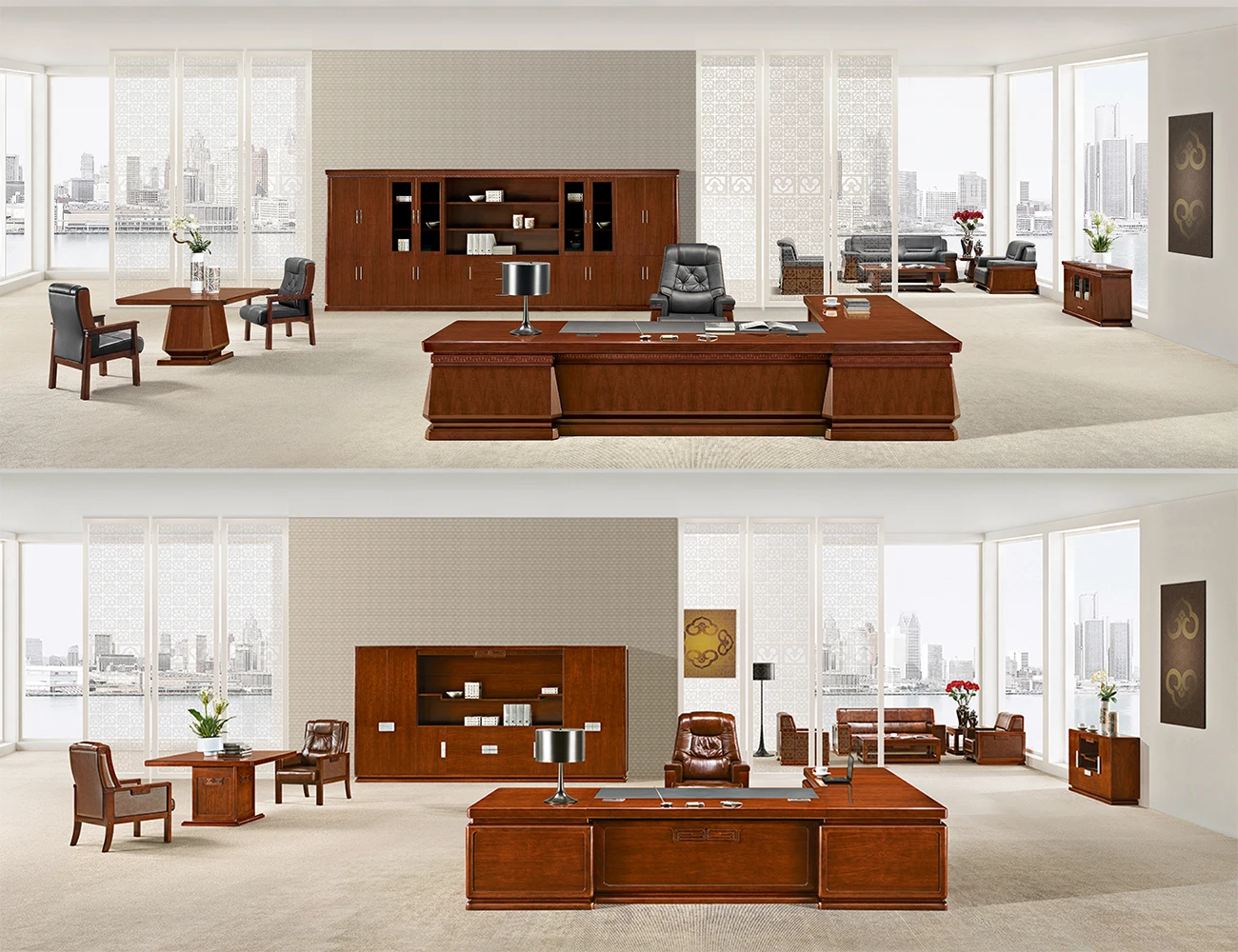 Factory Direct Sale Traditional Luxury Solid Wood Office Table ...