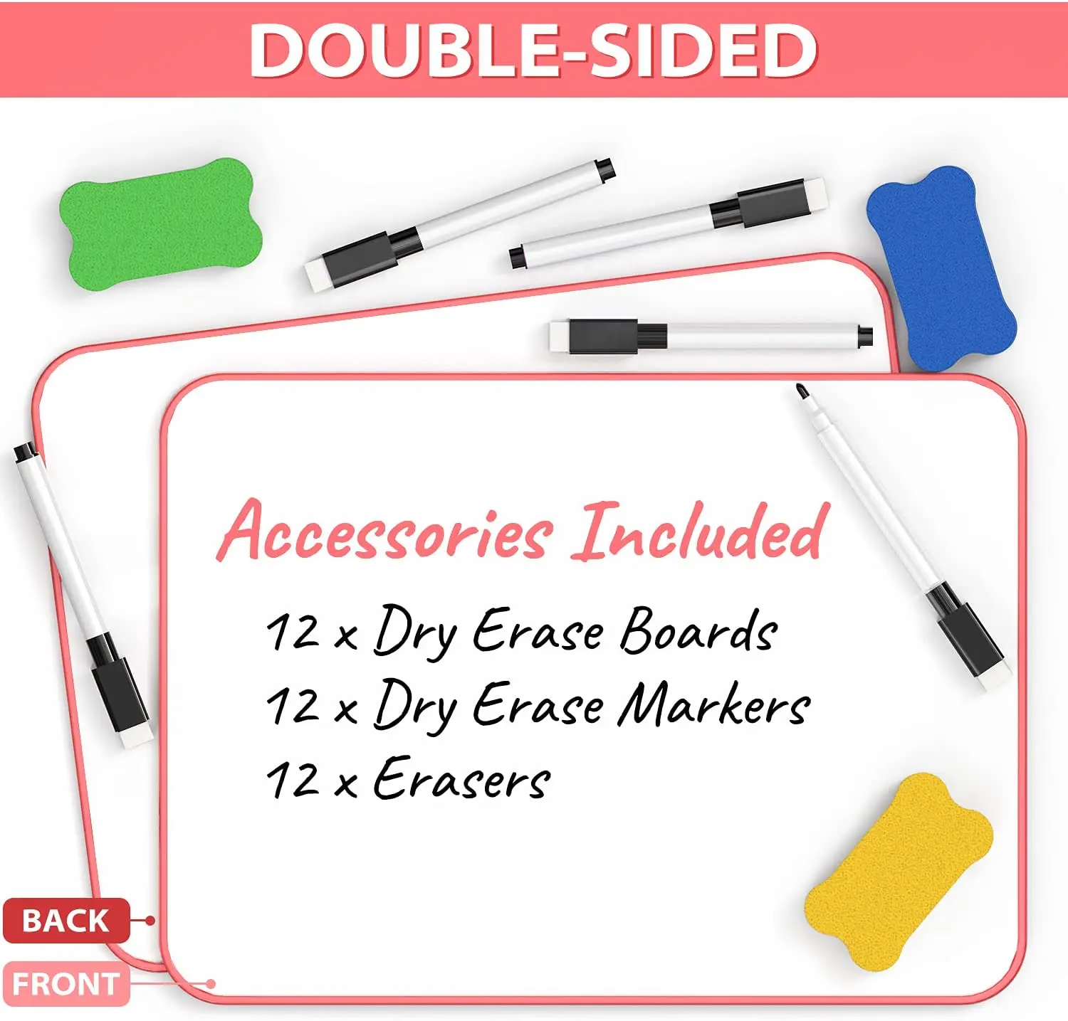 A4 Size For Kids And Children Double Sided Ruled Dry Erase Board With ...