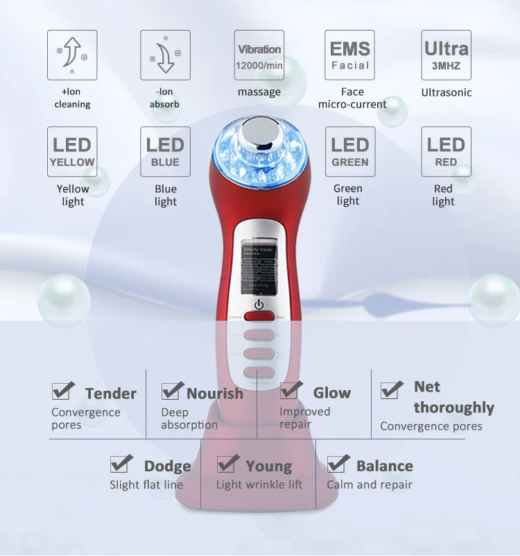 Chromotherapy Equipment Peeling Ultrasonic Led Facial Machine - Buy Led ...