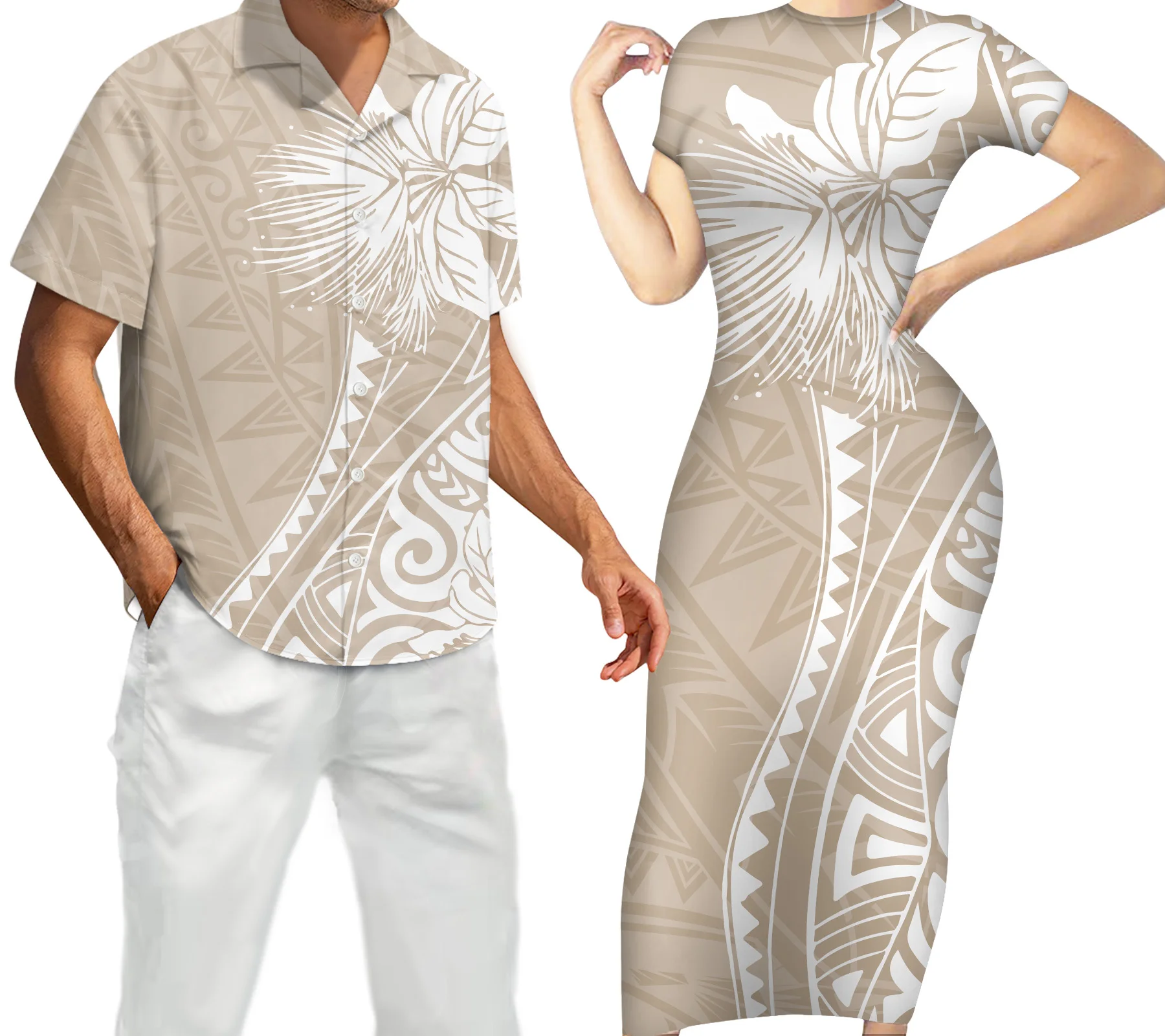 Mornkid Latest Polynesian Tribal Clothes Island Couple Outfit Women for ...