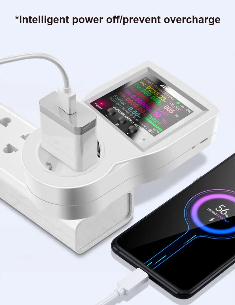 Smart Wifi Watt Meter Plug-in US Socket Power Meter