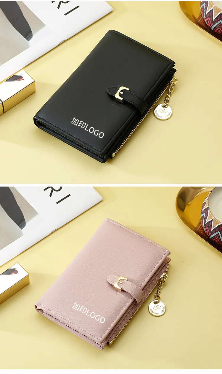 2023 Custom Logo Womens Leather Folding Wallet Wholesale Long Lady ...