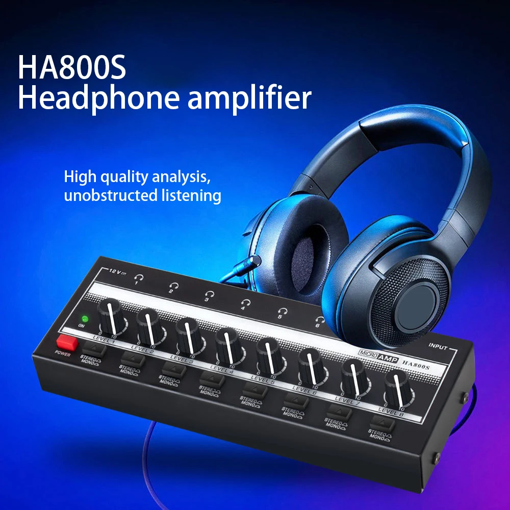 AOSHEN HA800S 8 Channel Stereo Mono Earphone Amplifier