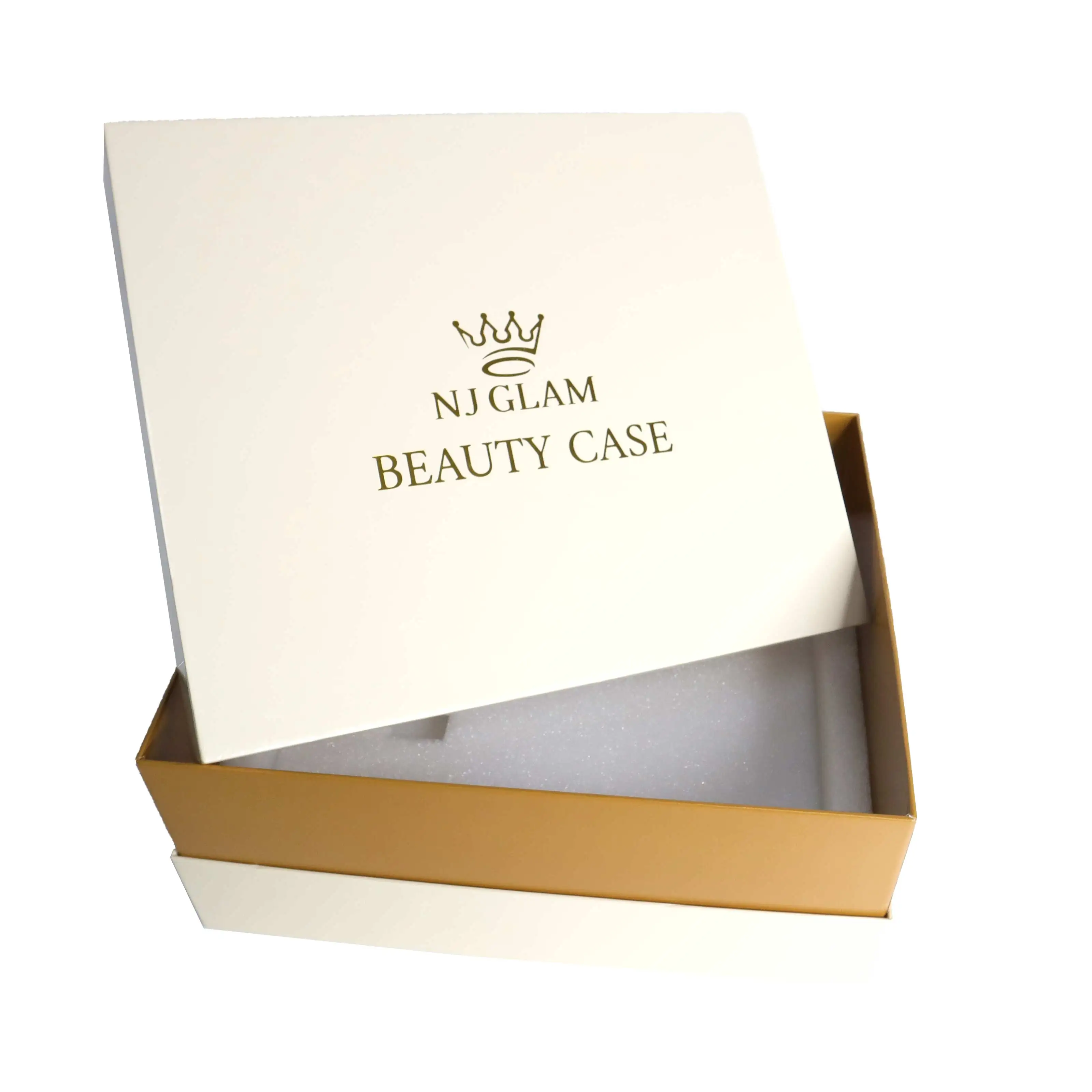 Luxury Gold Foil Cardboard Packaging - Customizable Rigid Boxes