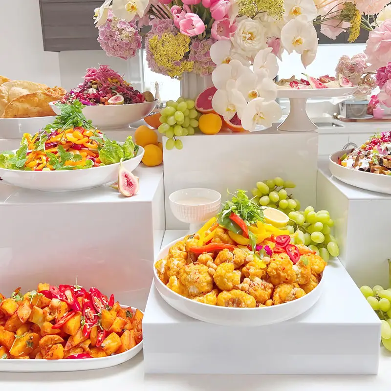 Customized Acrylic Food Stand Party Display Wedding Hollow Plinth ...