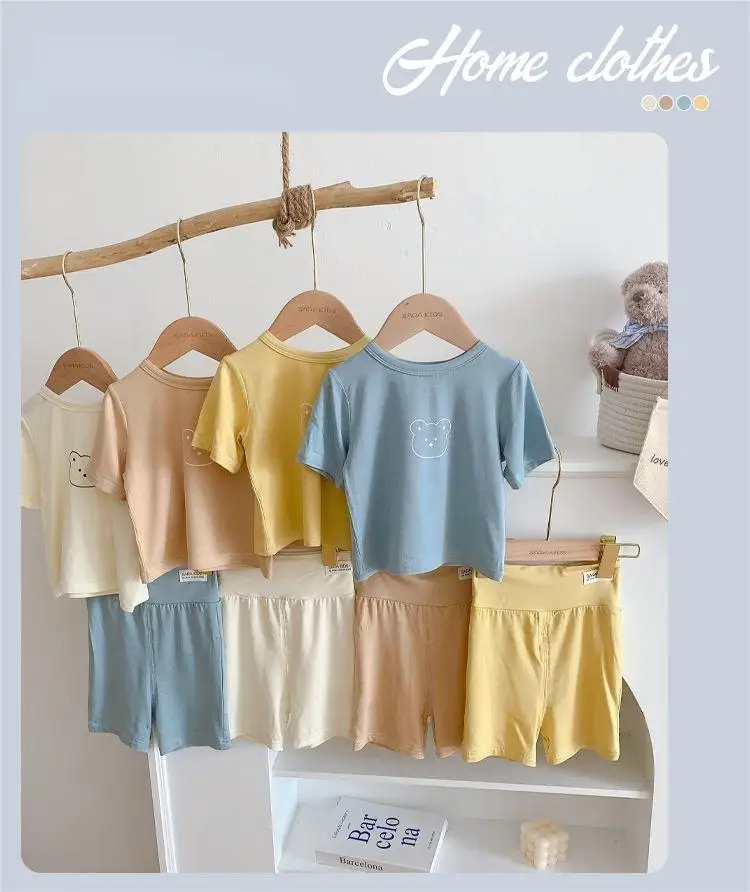 Baby Summer Modal Homewear Set Baby Cartoon Cute Pajamas Baby ...