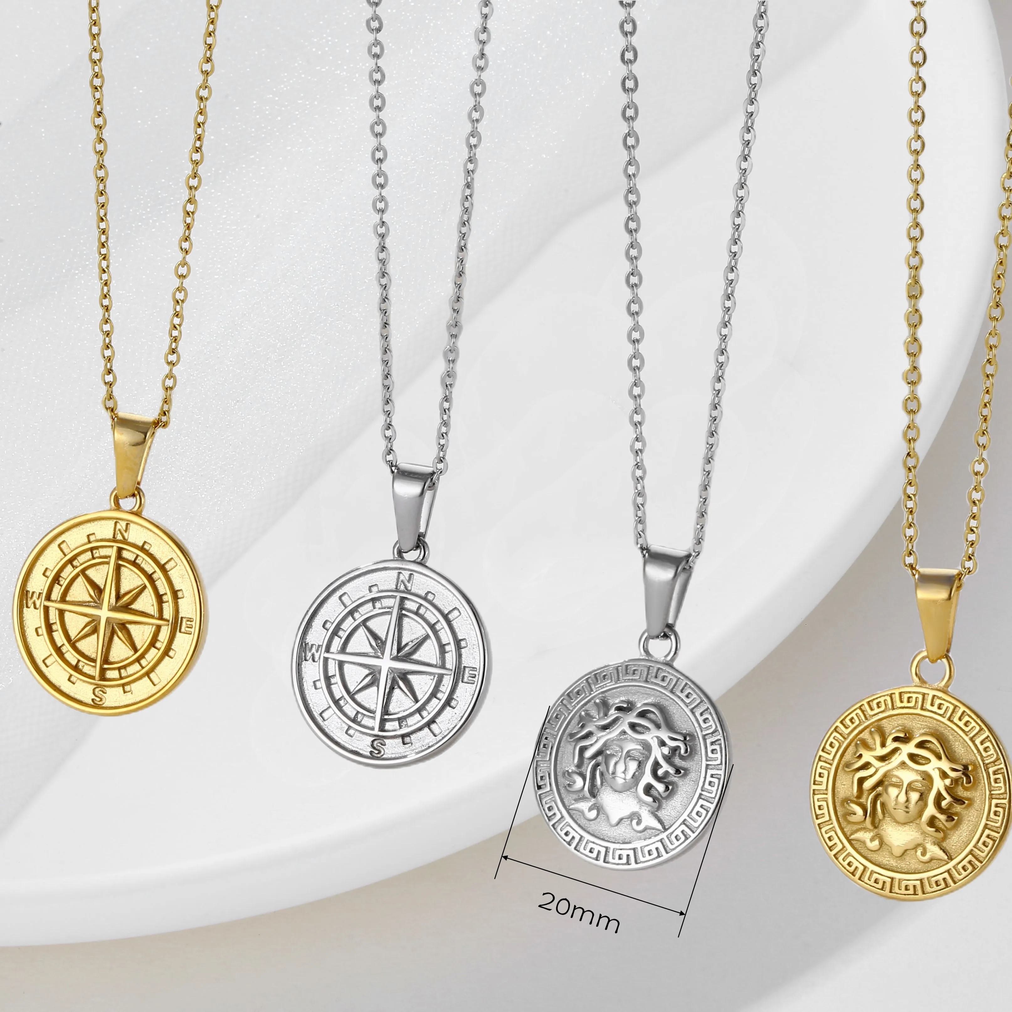 Ancient Greece Jewelry 3d Medusa Charms Fashion Greek Medusa New Hiphop ...