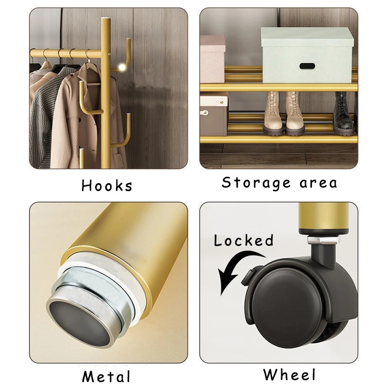 165cm Height Commercial Movable Round Pole Storage Racks Shelf Home ...