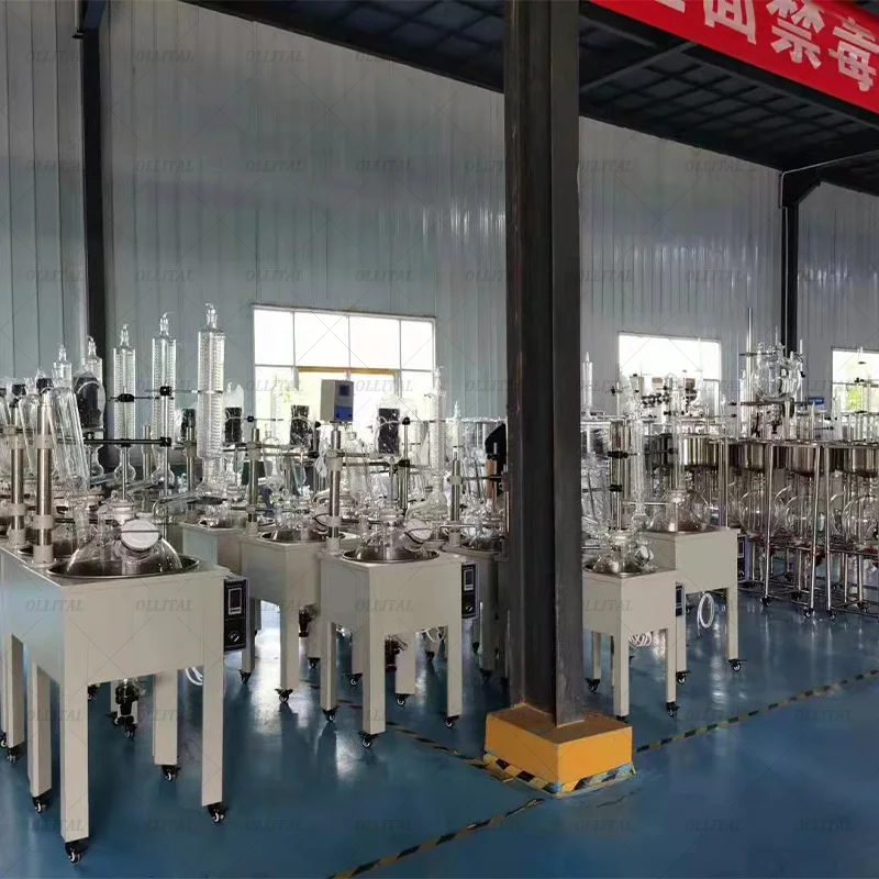 Lab Glass Reactor Chemical 100l Glass Reactor Double Jacketed Glass ...