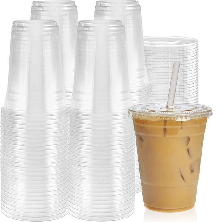 Custom 12 16 24 32oz Boba Disposable Iced Coffee Juice Bubble Milk Tea ...