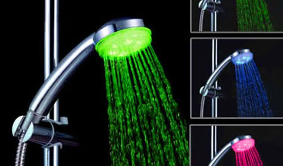 Led Shower Faucet Temperature Sensor 3 Color Led Bathroom Safety ...