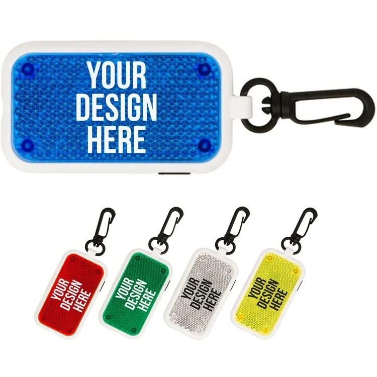 Promotional Logo LED Flashlight Keychain Custom Printed LED Warning ...
