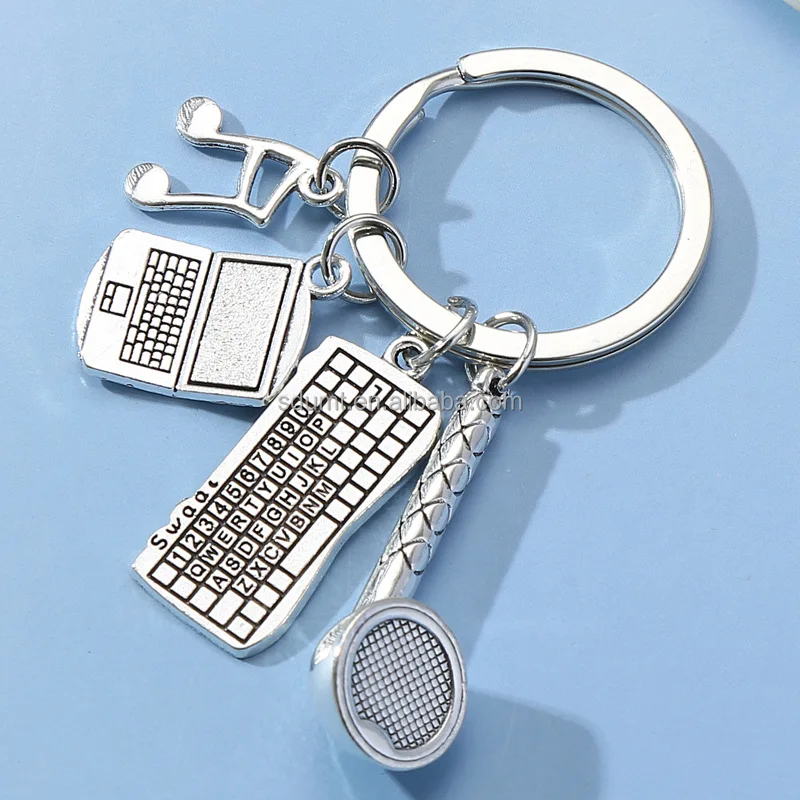 Hot Sales Key Chaincat House Family Telescope Computer Keychain Music ...