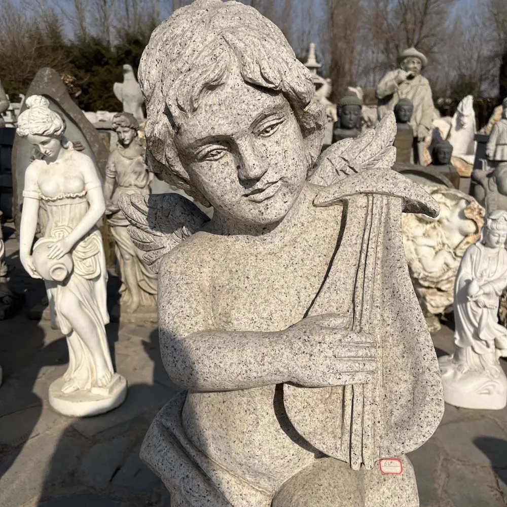 Manufactory Granite Stone Statue of Baby Customizable Garden Statue ...