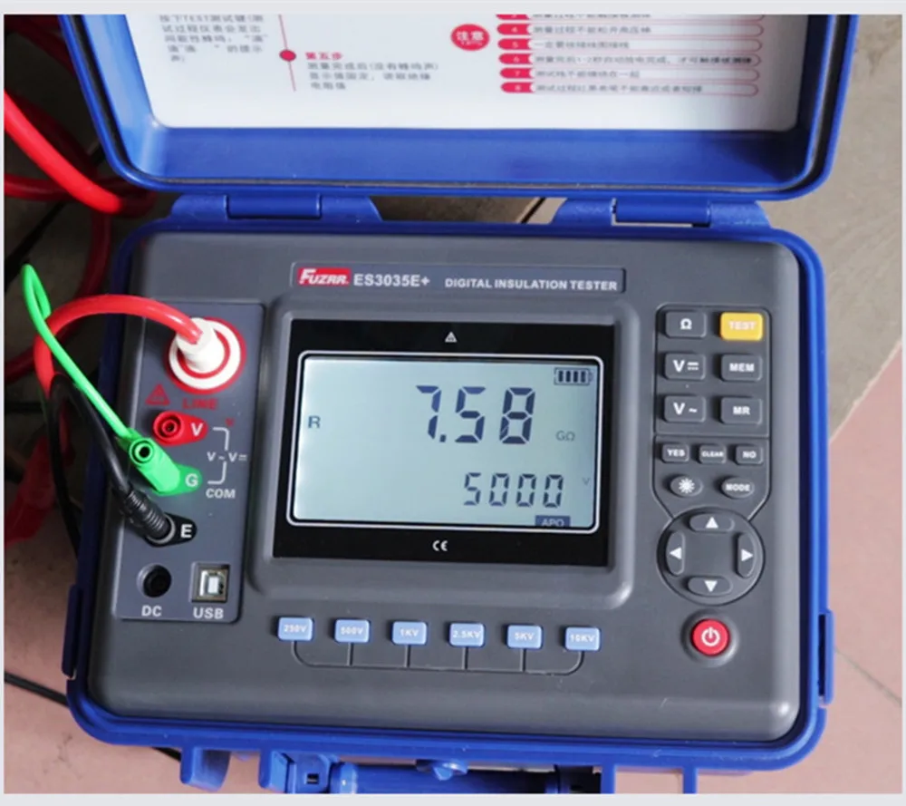 FUZRR ES3035 High Voltage Portable Insulation Resistance Tester