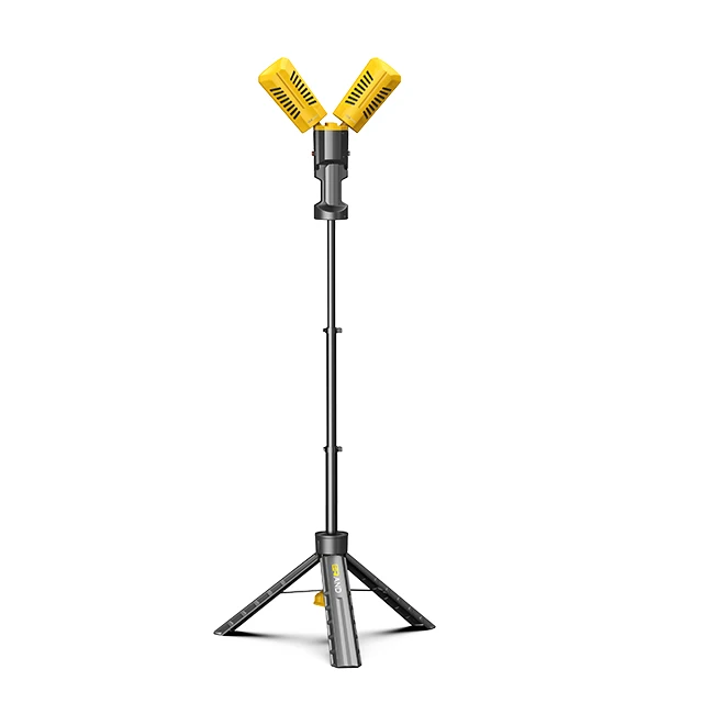Everstar 2 Head Aluminum Alloy Portable Tripod Work Light Telescoping ...