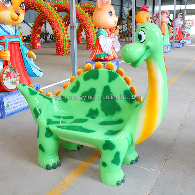 Jurassic Dinosaur Park Decorations Realistic Cartoon Fiberglass ...