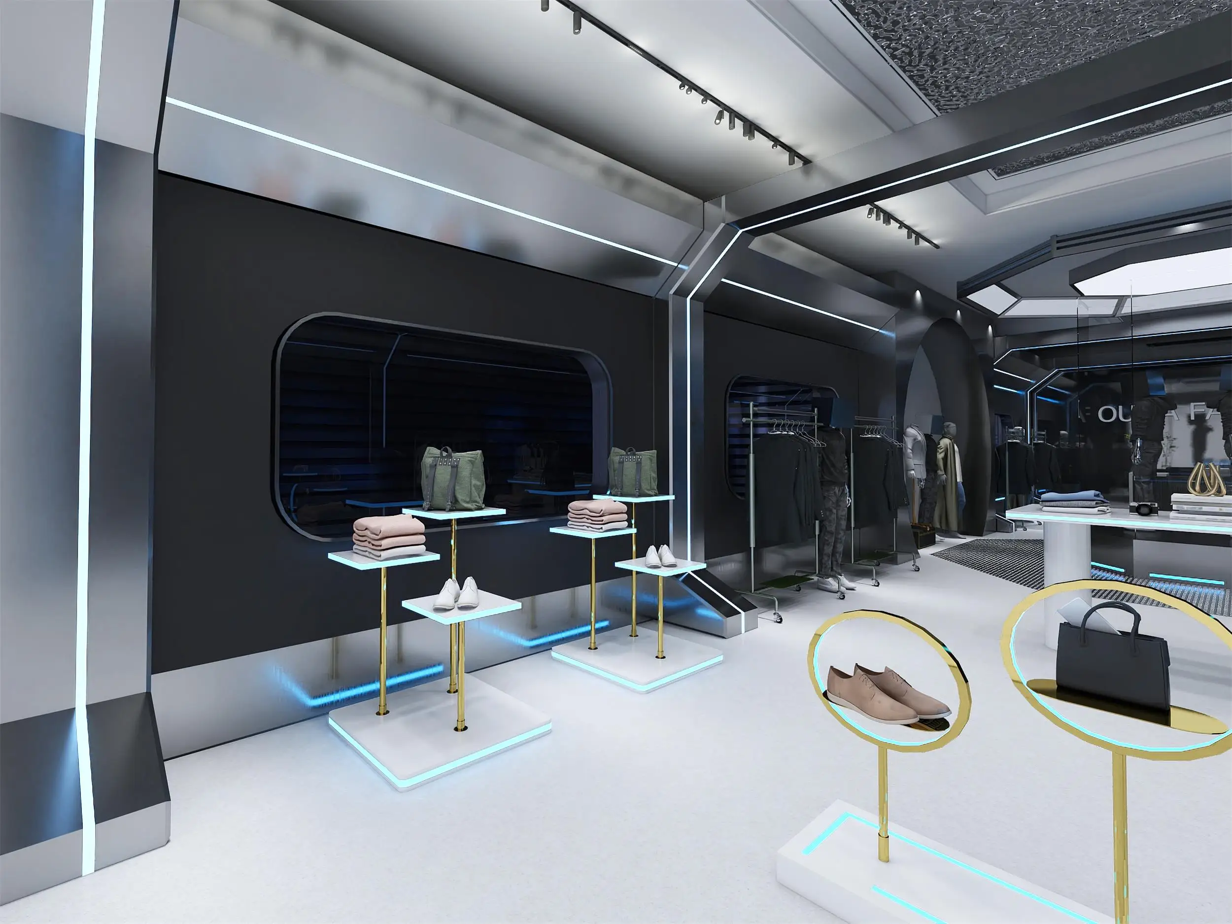 White LED Display Stand - Elevate Your Store's Appeal