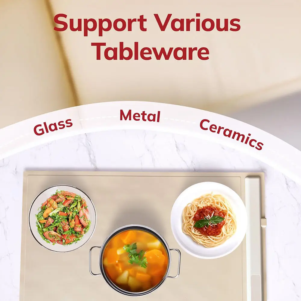 Portable Foldable Heating Plate Mat Table Silicone Electric Adjustable Temperature Control Food ...