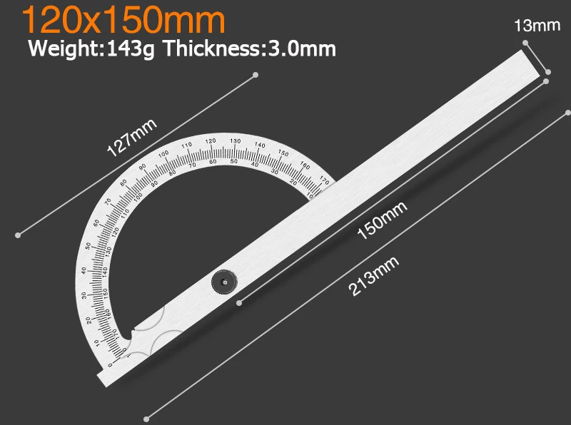 Stainless Steel Adjustable Angle Finder Ruler - Professional Tool