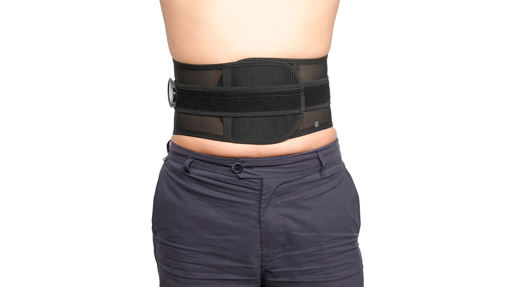 Plus Size Adjustable Rigid Lumbosacral Corset Belt Breathable Nylon ...