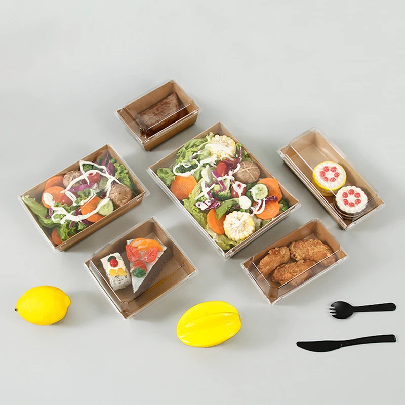 Transparent Kraft Paper Boxes - Perfect for Food Packing