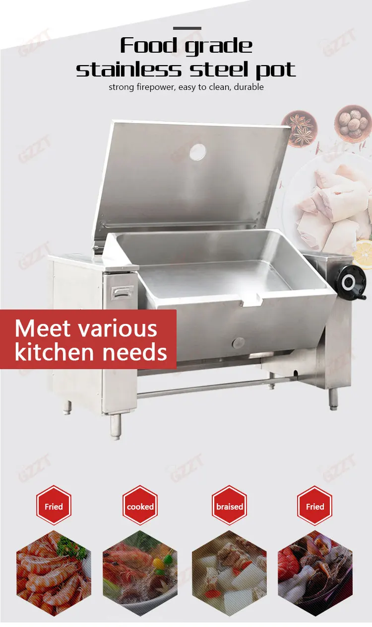 80L Commercial Tilting Braising Pan - Efficient Cooking