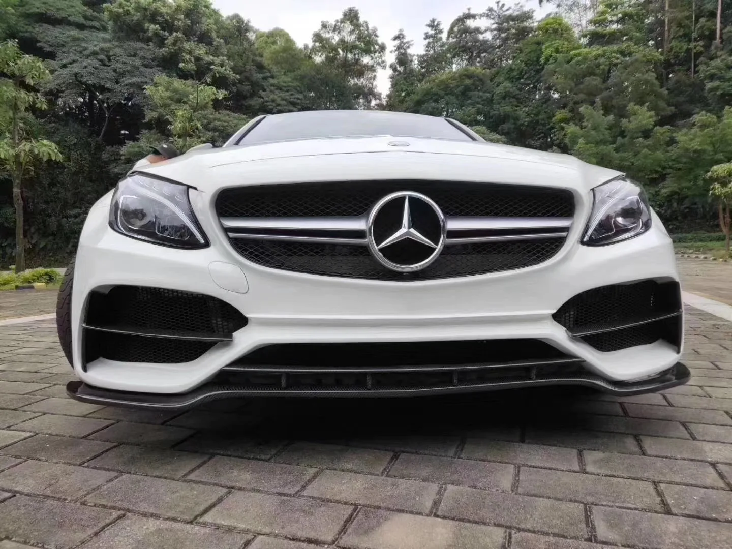 PD Style Wide Body Kit for W205 C63/C63S Coupe Sedan CF+FRP Car Bumpers ...