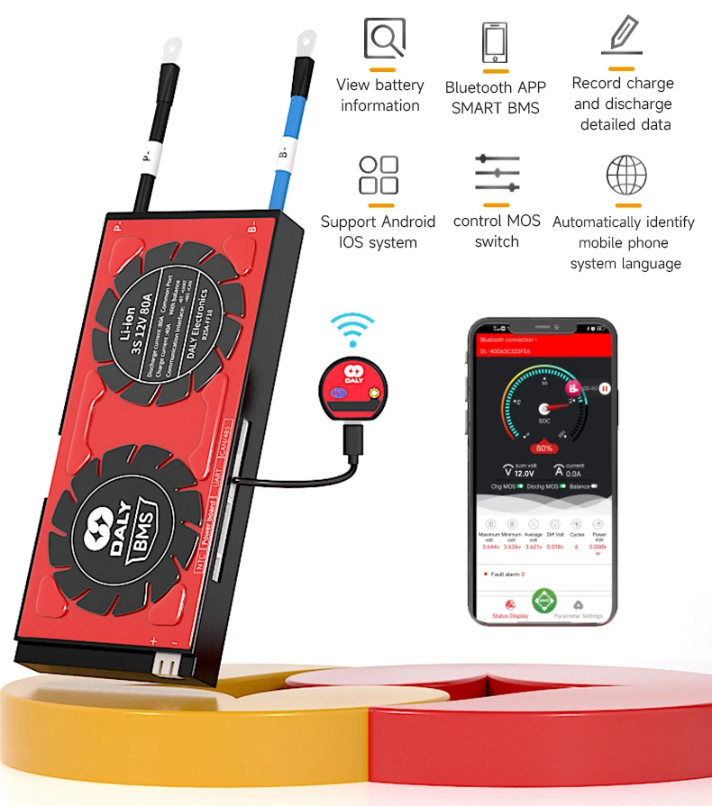 Daly Battery Management System Lithium Balance Board Pcb Pcba Bms 24s ...
