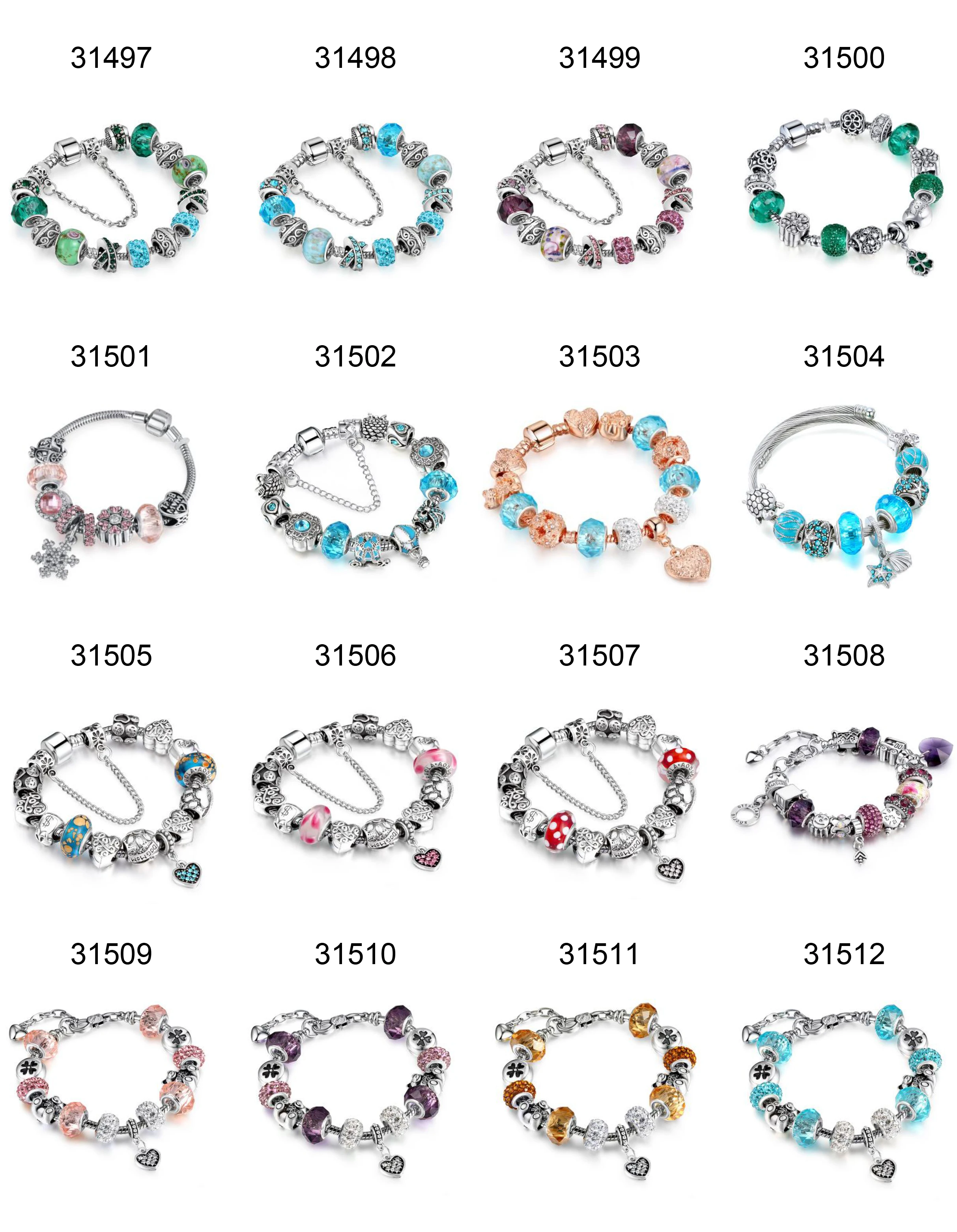 Dazgirl Long Distance Sun and Moon Touch Bracelet - Luminous Set