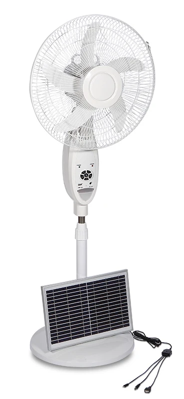 Teyoza 18 Inch Pedestal Solar Powered Electric Standing Fan ...