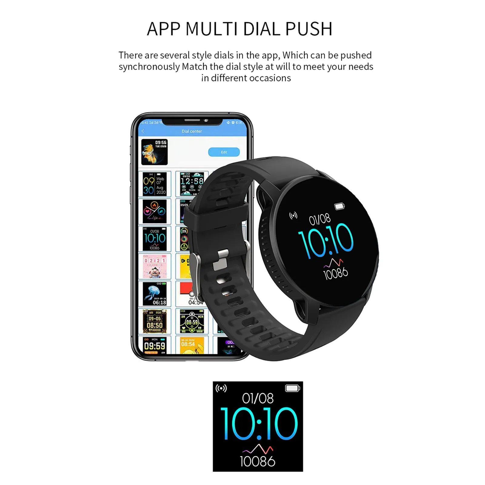Touchscreen Smart Watch - Fitness Tracker & Call Reminder