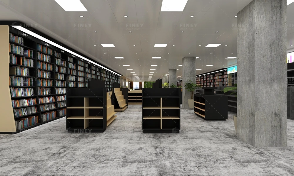 Retail Store Design Wooden Stationery Store Display Stands For Pen Book ...