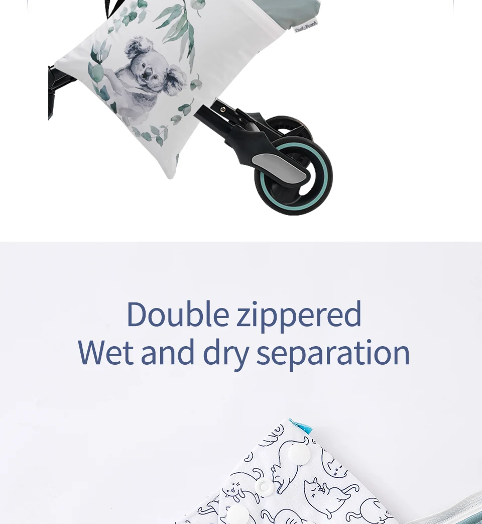 Coola Peach Wet And Dry Separation Baby Diaper Wet Bag Waterproof Multi ...