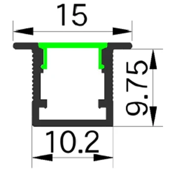 11*10 Light profile recessed linear lighting Aluminum profile cabinet ...