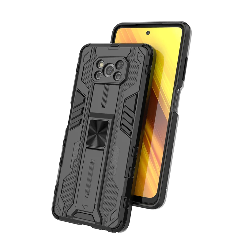 For Poco-x3 Pro Case Magnetic Kickstand Armor Camera Lens Protect Phone ...