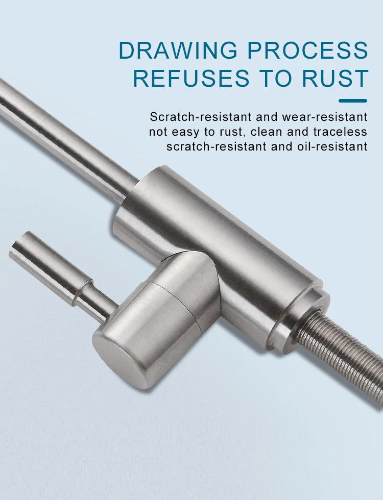 American Usa Type Stainless Steel 304 Brushed Bend Faucet For Household ...